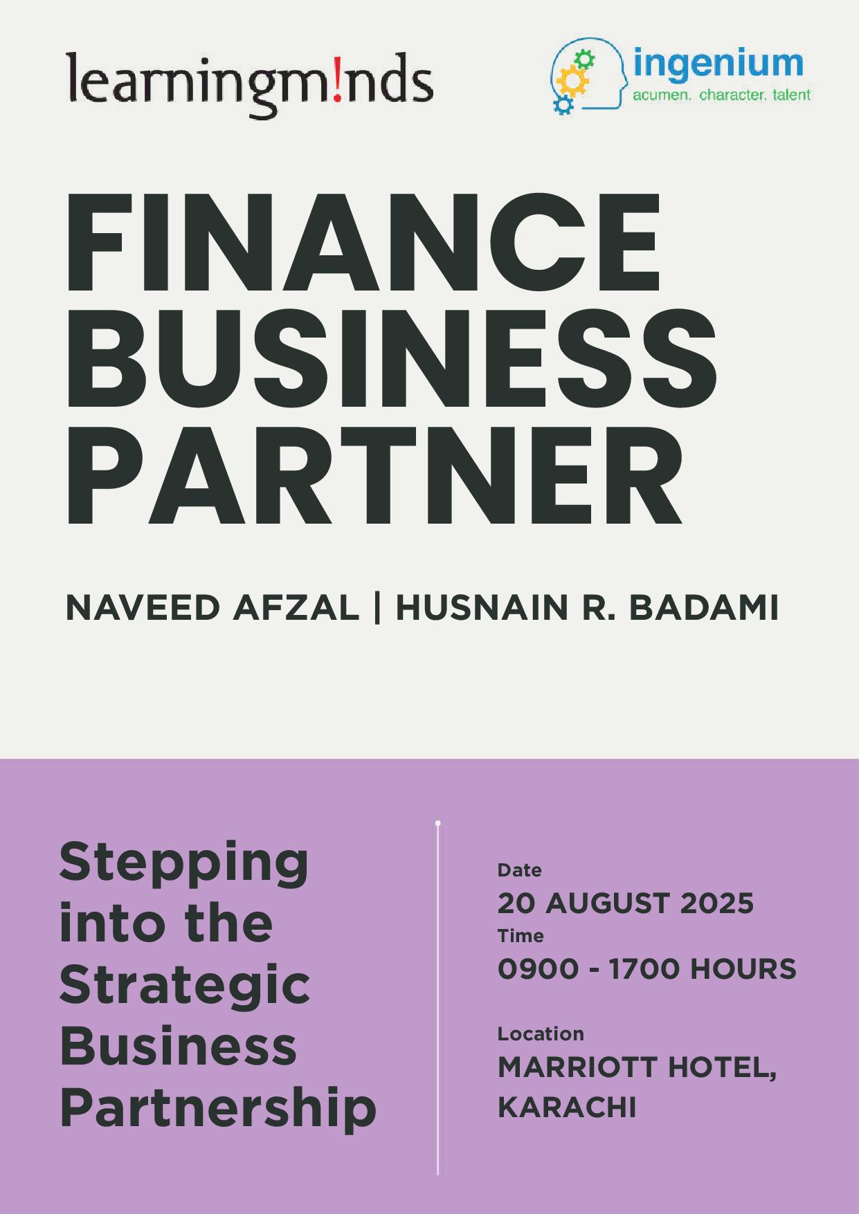 FINANCE BUSINESS PARTNER - Corporate Training Companies in Pakistan ...